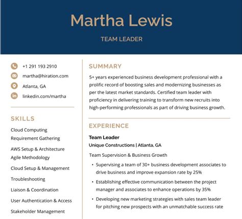 Resume Leadership Qualities