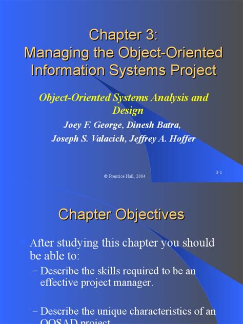 Managing The Object Oriented Information Systems Project Pdf Project Management Business