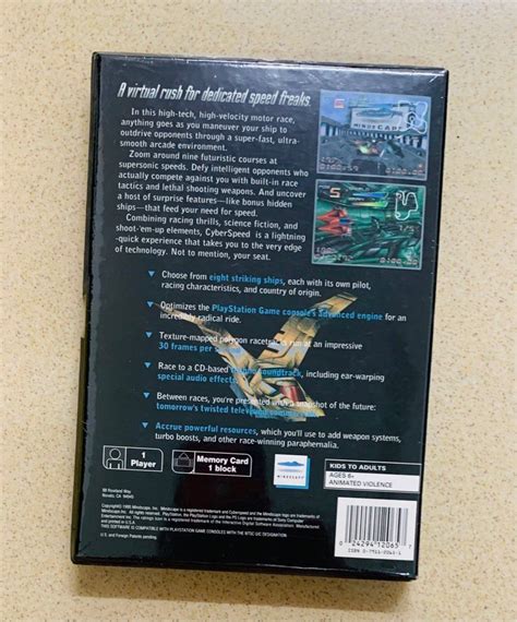 Cyberspeed Playstation One Long Boxps1rare Video Gaming Video