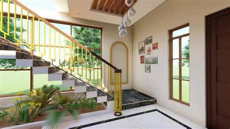 Premium Photo Lobby Area Interior 3d Visualization