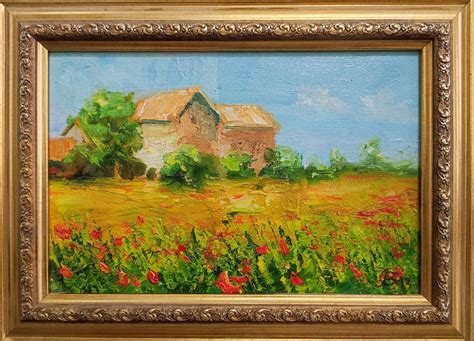 Поле с маками купить в интернет магазине Ярмарка Мастеров по цене 2000 ₽ Upsdsru Картины