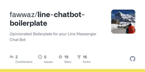Github Fawwazline Chatbot Boilerplate Opinionated Boilerplate For