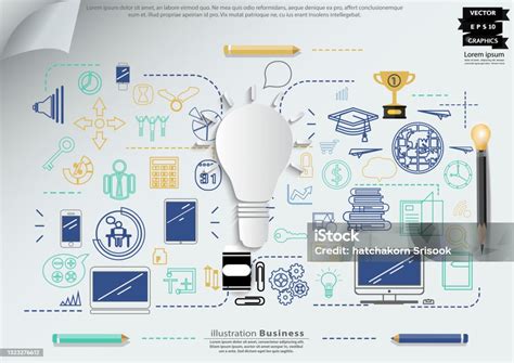계획 비즈니스 아이콘 다양한 전구 창의력 현대 아이디어와 개념 일러스트 벡터 개념에 대한 스톡 벡터 아트 및 기타 이미지