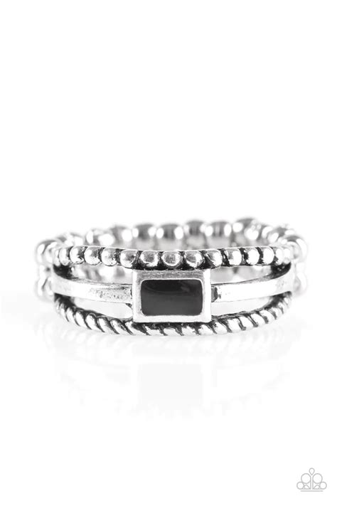 Paparazzi Ring ~ Street Edge Black Paparazzi Jewelry Online Store