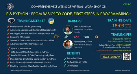 2 Weeks Virtual Workshop On R And Python Programming From Basics To Code