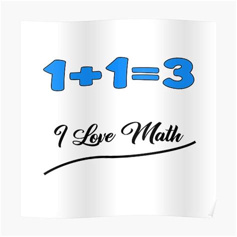 113 I Love Math Poster For Sale By Adnane2002 Redbubble