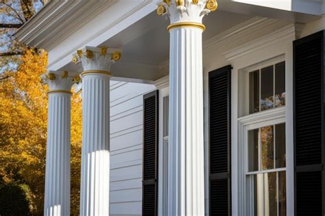Premium Ai Image Detailed Shot Of Pilaster On Greek Revival School