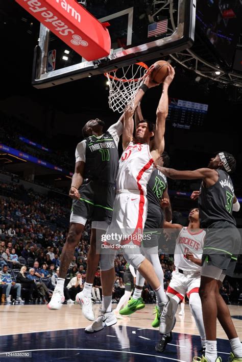 Boban Marjanovic Of The Houston Rockets Drives To The Basket During