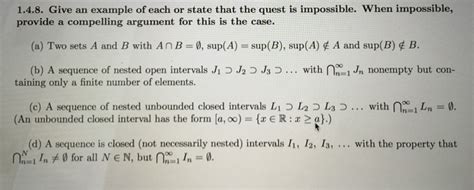 Solved Give An Example Of Each Or State That The Quest Is