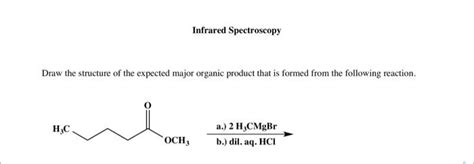 Solved Infrared Spectroscopy Draw The Structure Of The Chegg