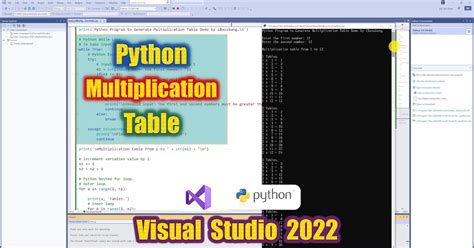 Python Tutorial For Beginners How To Create Multiplication Table Based On User Input