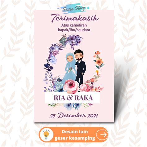 Jual Kartu Ucapan Kartu Souvenir Pernikahan Kartu Ucapan Terima Kasih