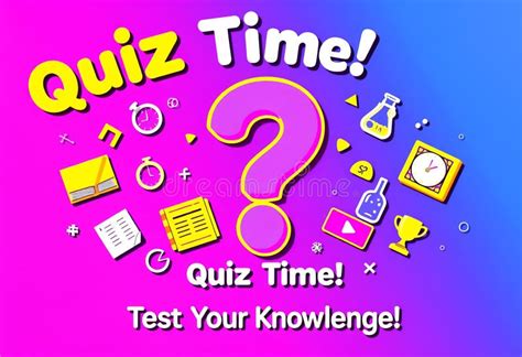 Vibrant Thumbnail Template Illustration For A Quiz Background Stock