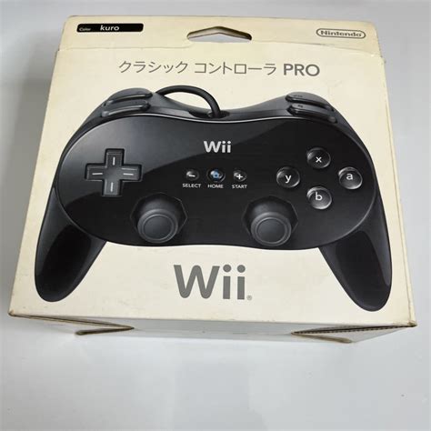 Official Nintendo Wii Classic Pro Controller Black Remote Professional Retro Unit