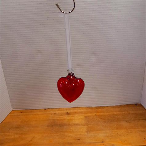 Red Blown Glass Heart Real Heart Ornament Anatomical Heart From Glass