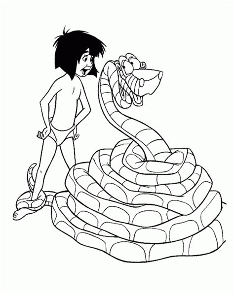 Jungle Book Baloo And Mowgli Coloring Pages Jungle Bo