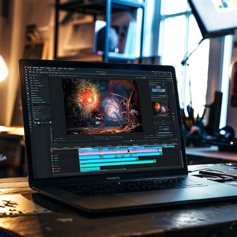 Premium Photo Quotediting Software Interface On Laptop Complex Toolsquot