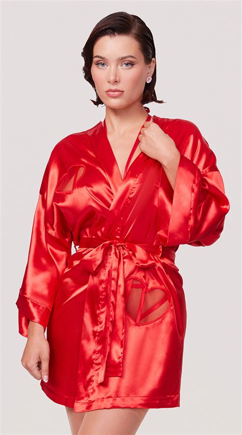 Yandy X Lana Rhoades Sweet Love Satin Robe Satin Heart Robe