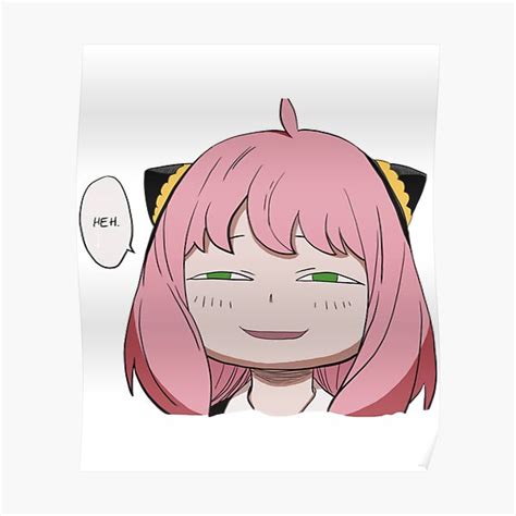 Spy X Family Anya Heh Poster For Sale By Daniellebu Redbubble