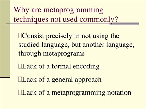 Ppt Metaprogramming In Software Engineering Abstract Conceptual