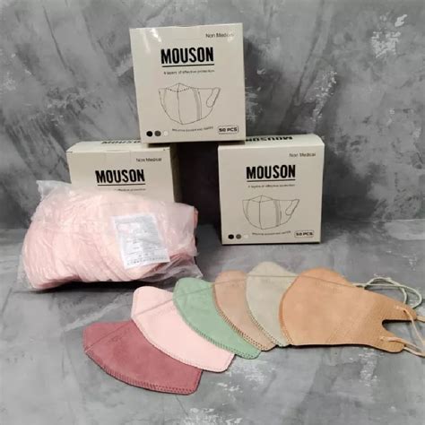 Jual Mouson Masker Duckbill Warna Embos 4 Ply Isi 50 Pcs Shopee Indonesia