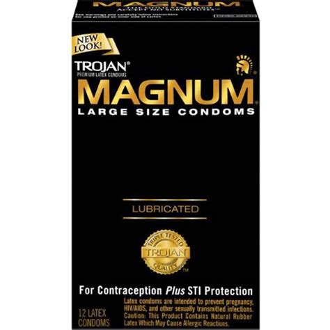 Trojan Magnum Large Size Lubricated Condoms 12 Pack