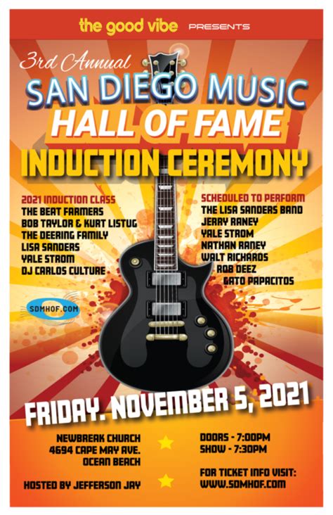 Events San Diego Music Hall Of Fame