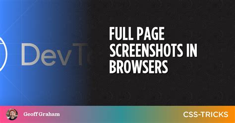浏览器中的全页面截图 Css Tricks 中文