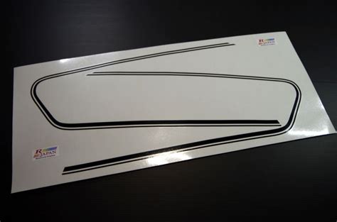 Gt550用b4デカール タンクラインステッカー ブラック 黒 Gt380 サンパチ Rjapan Rジャパン R Japan