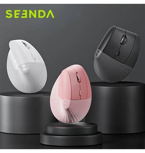 Seenda 인체 공학적 수직 무선 마우스 C타입 충전식 24 Usb 노트북 태블릿 폰 맥북 Pc 블랙 티몬