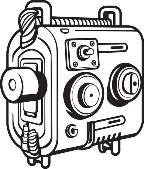 Accurate Vector Drawing Of A Modern Residential Current Meter Featuring