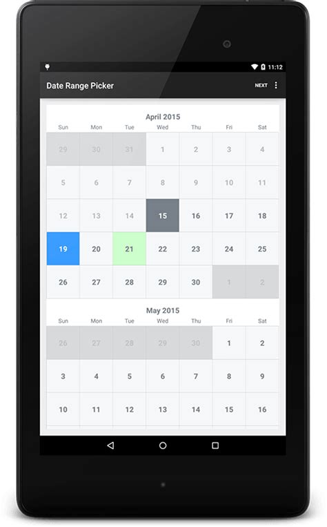 Android Date Range Picker Truiton