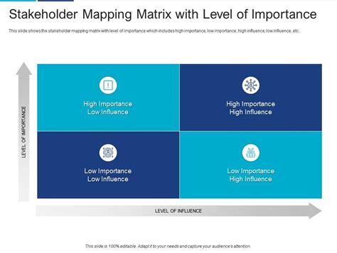 Stakeholder Mapping Matrix With Level Of Importance Analyzing