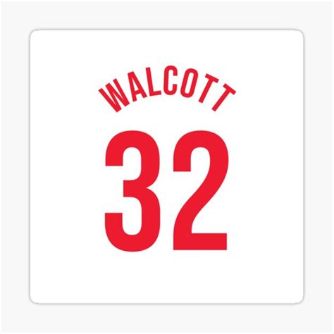Walcott 32 Home Kit 2223 Season Sticker For Sale By Gotchaface