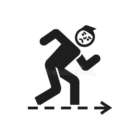 Man Running Away Icon Stock Vector Illustration Of Icon 361856904