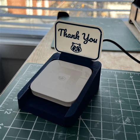 Square Reader Holder With Signcard Slot Free 3d Print Model Makerworld