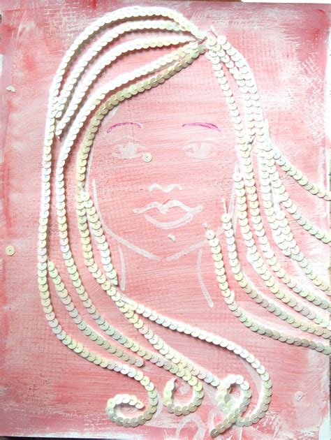 Sequins And Stencils In Process Carolyn Dube