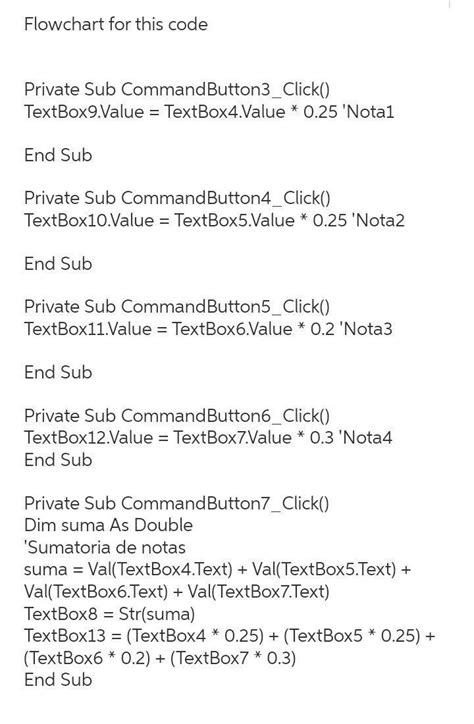 Flowchart For This Code Private Sub Chegg Com