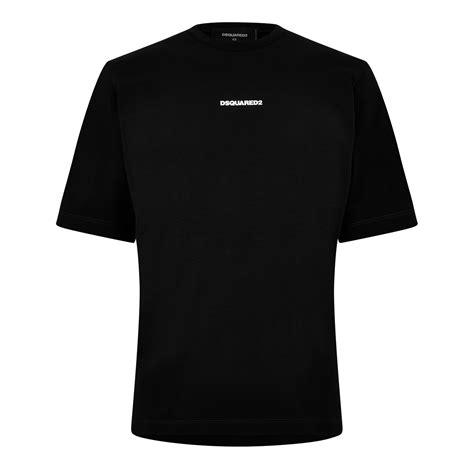 Dsquared2 Regular Fit Logo Tee Men Black Flannels