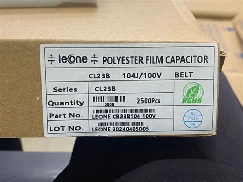 100nf 100v 0 1uf 104 Polyester Box Capacitor 5mm Pitch 40 Degreec