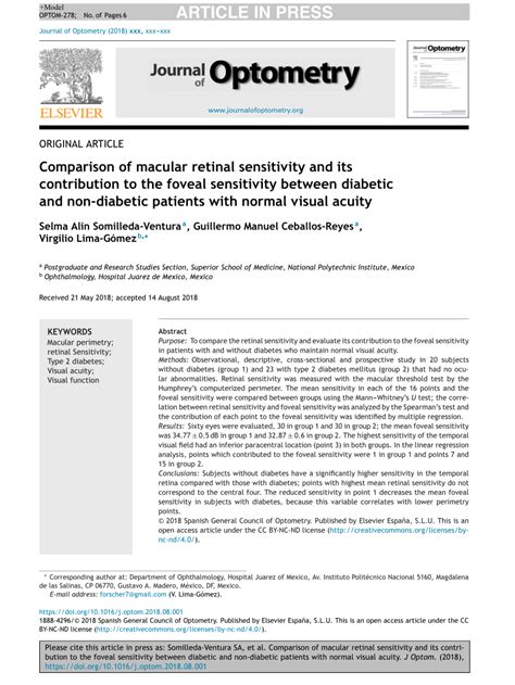 Pdf Comparison Of Macular Retinal Sensitivity And Its Contribution To The Foveal Sensitivity