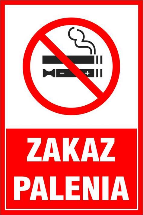 TABLICZKA zakaz palenia E PAPIEROSÓW 20x30 cm 24H Cena Opinie Tablice 7016547060 Allegro