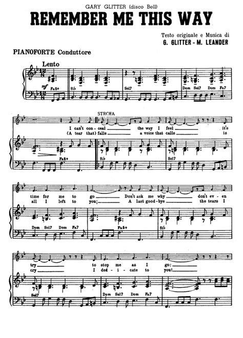 Remember Me This Way Piano Sheet Music Easy Sheet Music