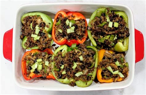 Ground Beef Stuffed Bell Peppers Pearls And Sneakers