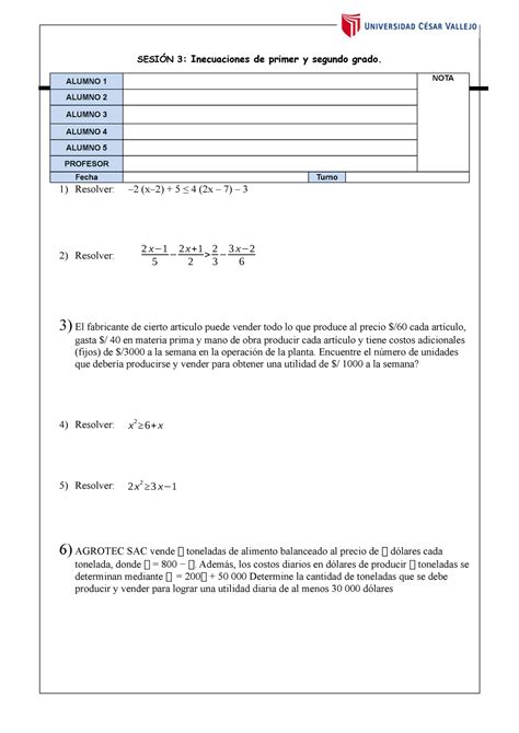 Trabajo Sesion 6 Matematica Para Los Negociosmatematica Para Los