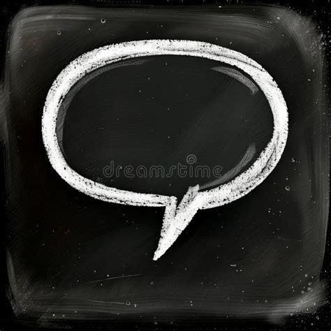Creative Chalkboard Design With A Speech Bubble On A Dark Background