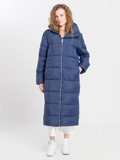 Куртка зимова довга жіноча Cross Jeans 81248 001 S Темно синя 8697319319743 Брендовий одяг