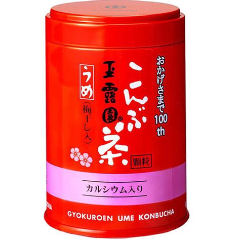 玉露園 梅こんぶ茶 缶入 40g Green Beans グリーンビーンズ By Aeon