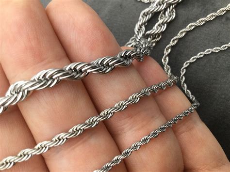 Silver Anchor Chain Necklaceanchor Chain For Men Christmas Etsy