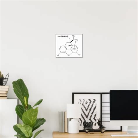 Morphine Chemical Structure Poster Zazzle